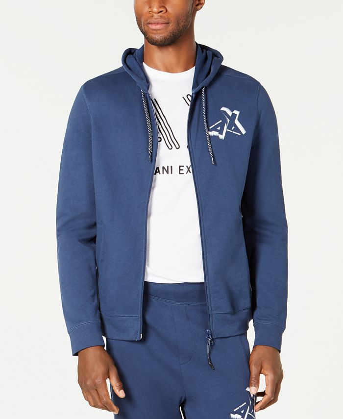 A|X Armani Exchange Men's Zip Front Logo Hoodie & Reviews - Hoodies ...