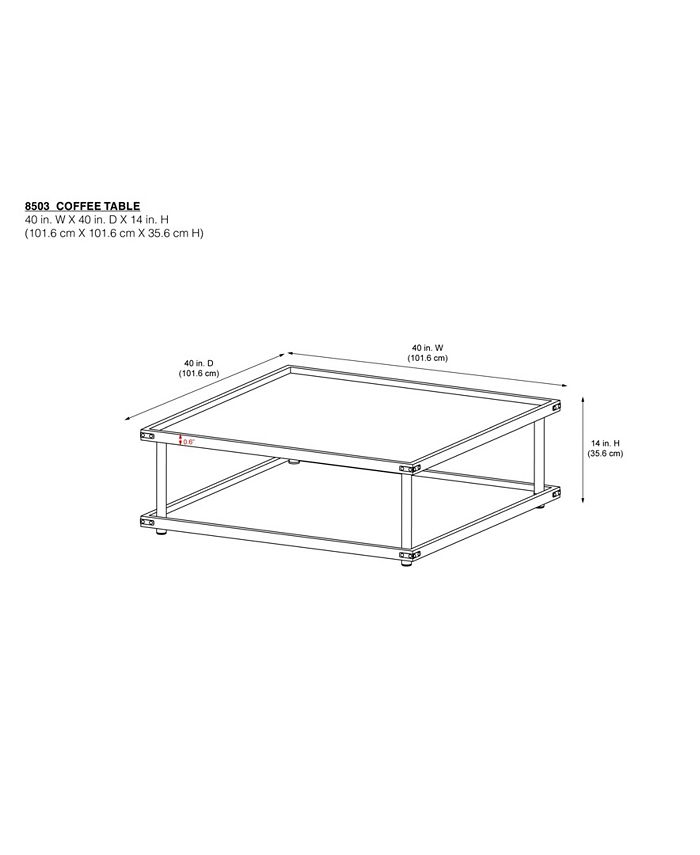 CosmoLiving Cosmo living Volta Square Coffee Table - Macy's