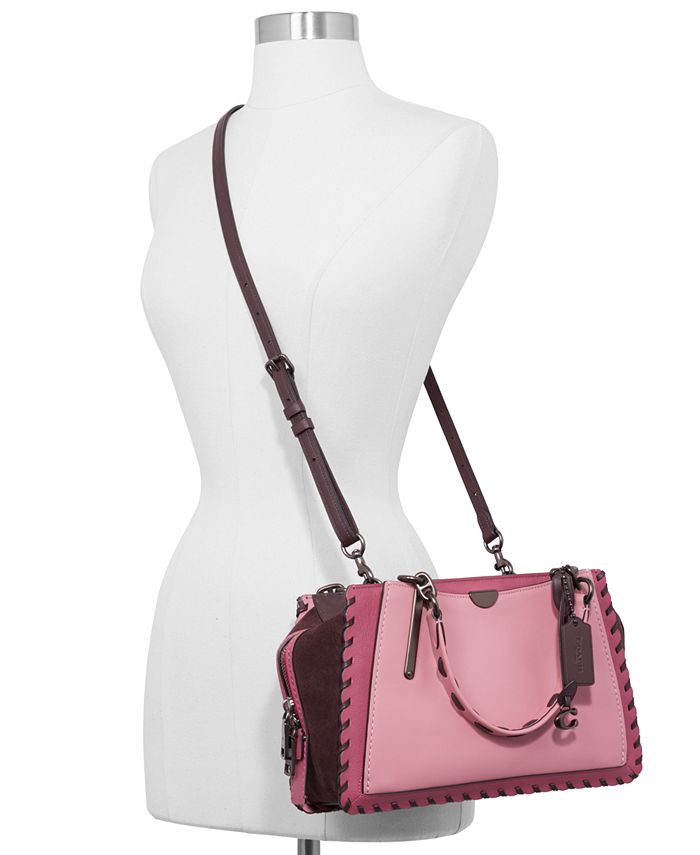 COACH Whipstitch Colorblock Dreamer Leather Satchel - Macy's