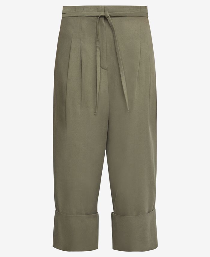 BCBGMAXAZRIA Cuffed Box-Pleat Pants - Macy's