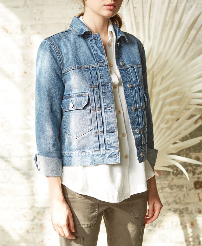 OAT Cotton Denim Jacket - Macy's
