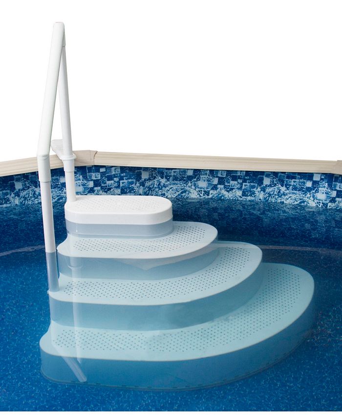 Blue Wave Wedding Cake Above Ground Pool Step with Liner Pad - Macy's