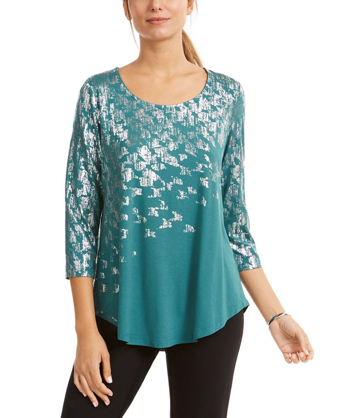 JM Collection Printed T-Shirt, Created for Macy's - Macy's