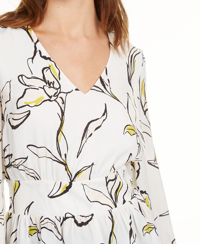Bar III Floral-Print Smocked Top, Created for Macy's - Macy's