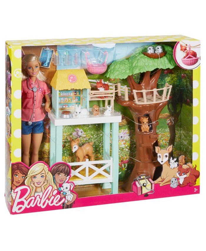 Barbie Animal Rescuer Doll & Playset - Macy's