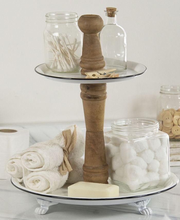 VIP Home & Garden Metal 2-Tier Tray - Macy's