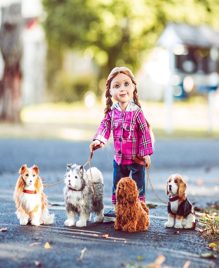 The Queen's Treasures 18" Doll Pet Beagle Puppy Dog with Collar and ...