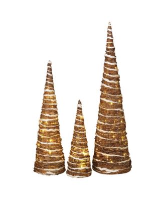 Sterling Lighted Champagne Grapevine Trees - Set of 3 - Macy's