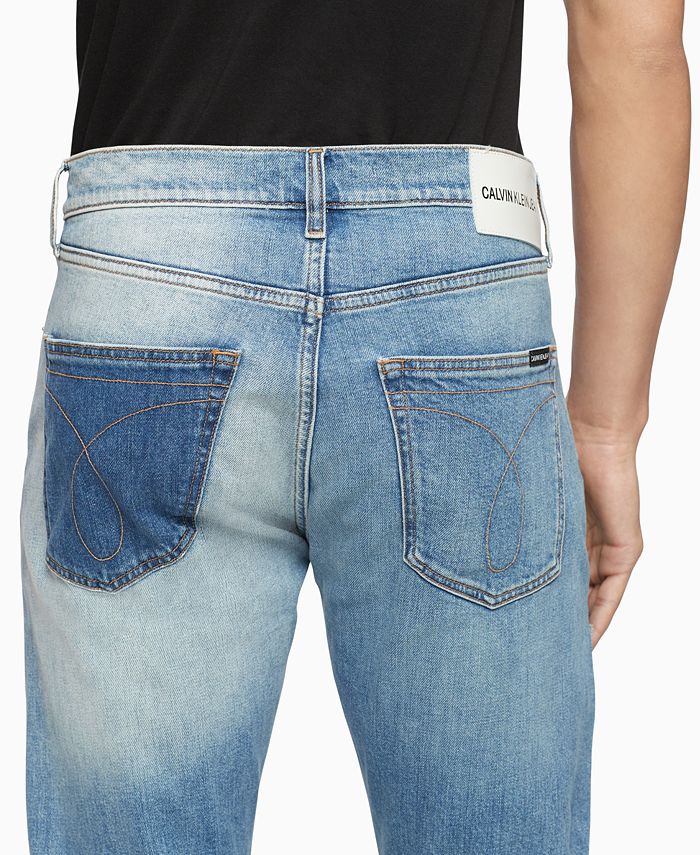 Calvin Klein Jeans Men's Patchwork Stretch-Cotton Jeans - Macy's
