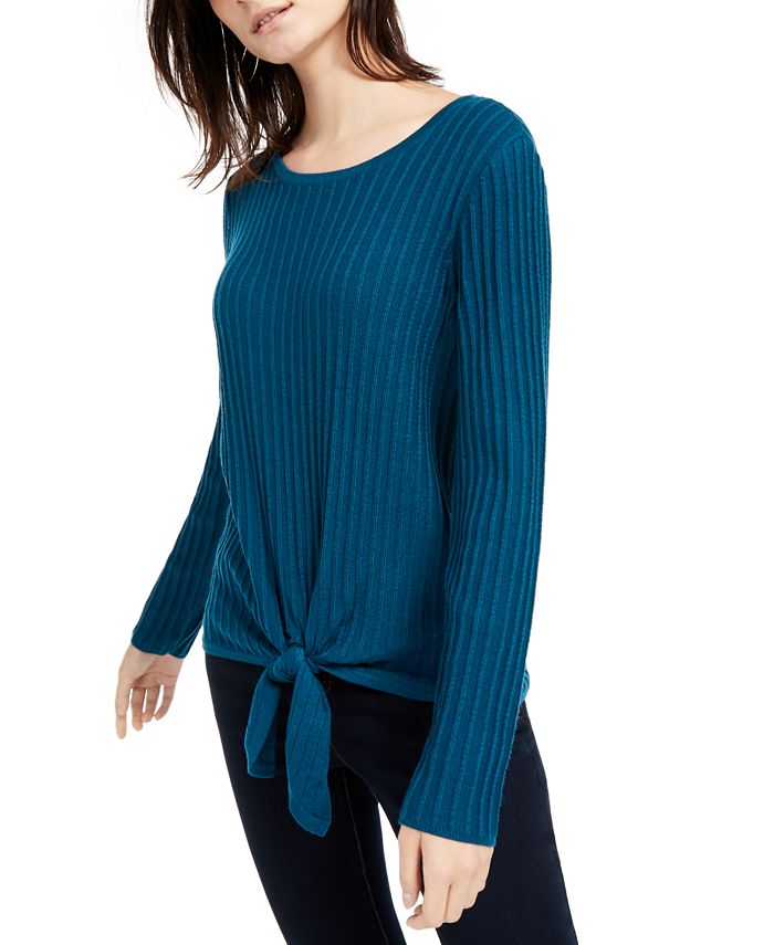 INC International Concepts INC Ribbed Knotted Sweater, Created for Macy ...