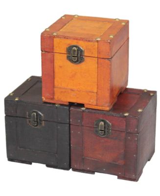 Vintiquewise Vintiquewise Storage Chest, Mini, Assorted Colors - Set of ...