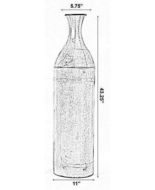 Vintiquewise 43" Rustic Farmhouse Style Galvanized Metal Floor Vase ...