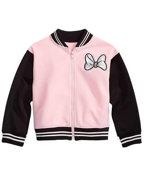 Disney Little Girls Minnie Mouse Bomber Jacket & Reviews - Coats ...