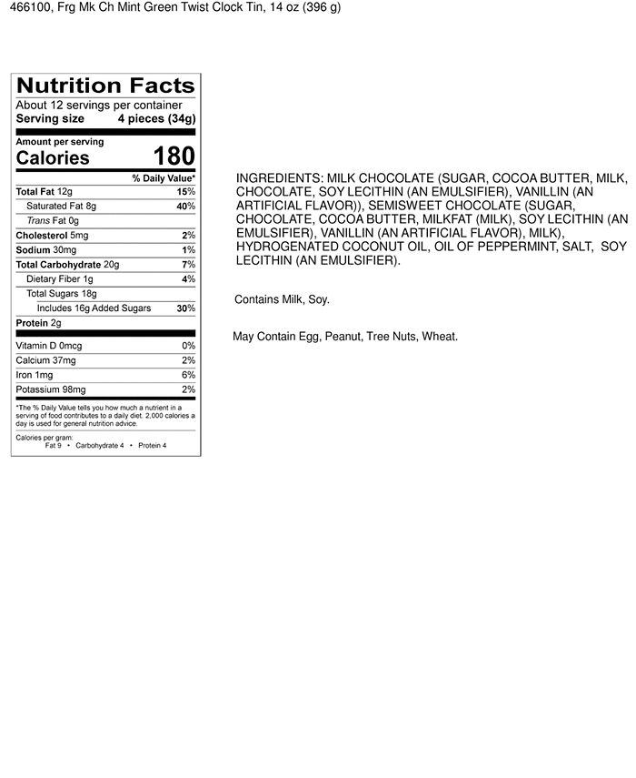 Frango Chocolates Marshall Field's Milk Mint Chocolate Tin, Created for ...