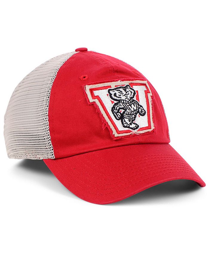 '47 Brand Wisconsin Badgers Stamper CLOSER Stretch Fitted Cap - Macy's