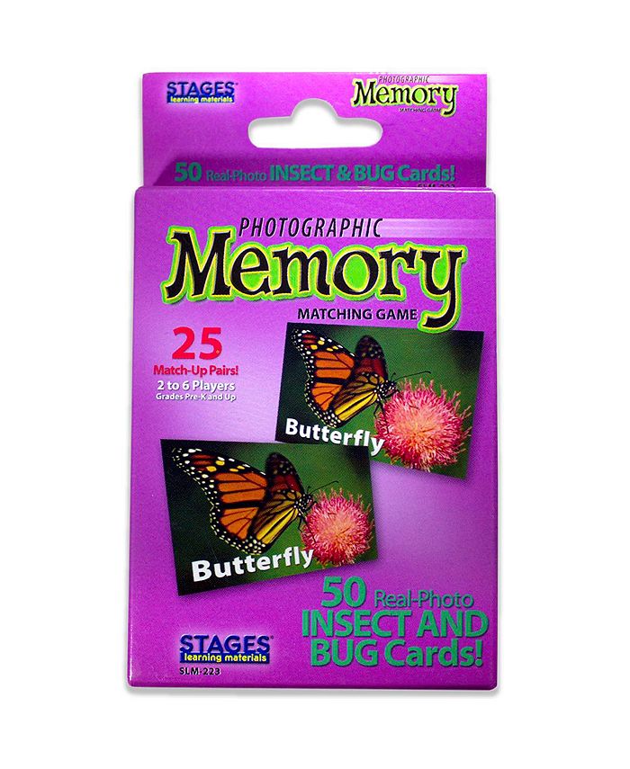 Stages Learning Materials - Picture Memory Card Game - Insects Bugs ...