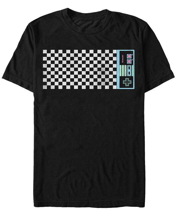 Nintendo Men's Classic Checkered Retro NES Controller Short Sleeve T ...