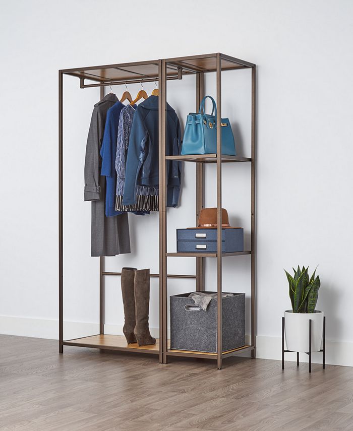 TRINITY 2-Piece Modular Bamboo Closet Organizer Set - Macy's