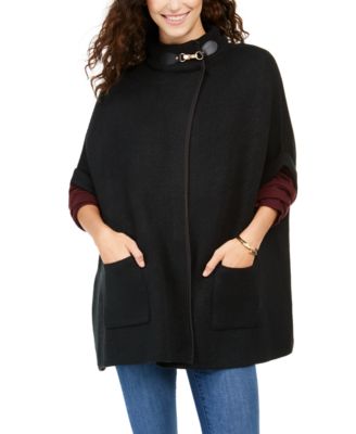 Cejon Solid Riding Cape With Welt Pockets - Macy's
