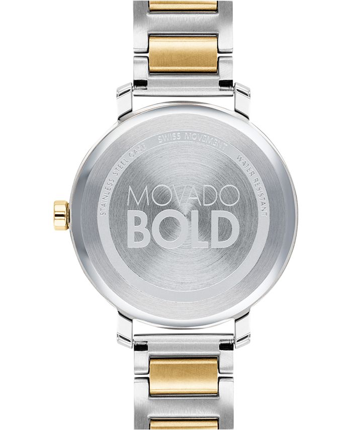 Movado Women's Evolution Swiss Bold Two-Tone Stainless Steel Bracelet ...