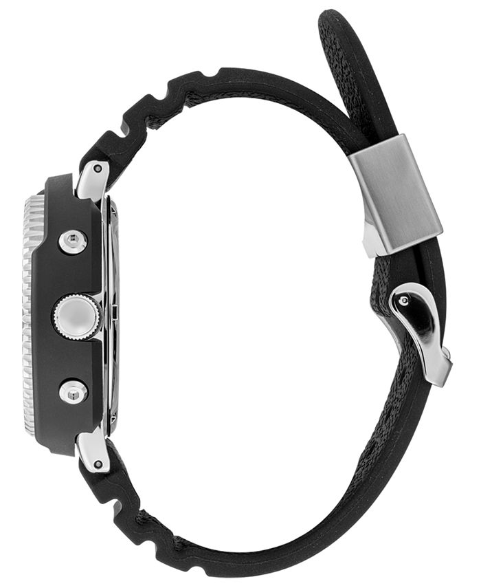 Seiko Men's Solar Analog-Digital Prospex Divers Black Silicone Strap ...