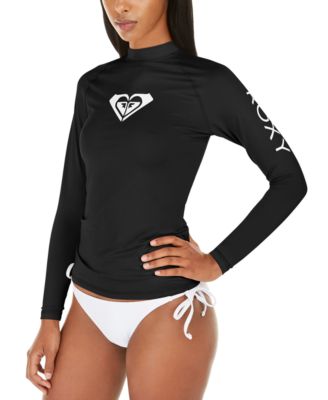 Roxy Juniors' Whole-Hearted Long-Sleeve Rash Guard - Macy's