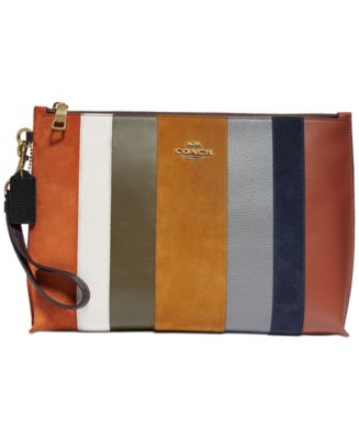 COACH Patchwork Stripes Large Charlie Pouch - Macy's