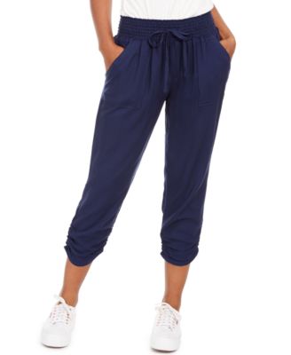 Sound/Style Ruched Cropped Pants - Macy's