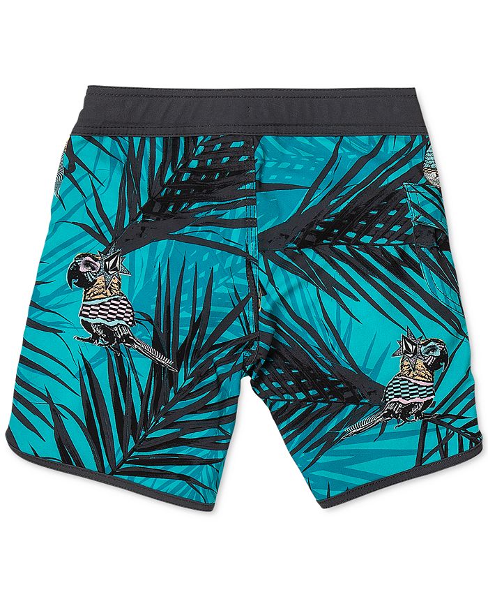 Volcom Toddler & Little Boys Parrot-Print Swim Trunks - Macy's