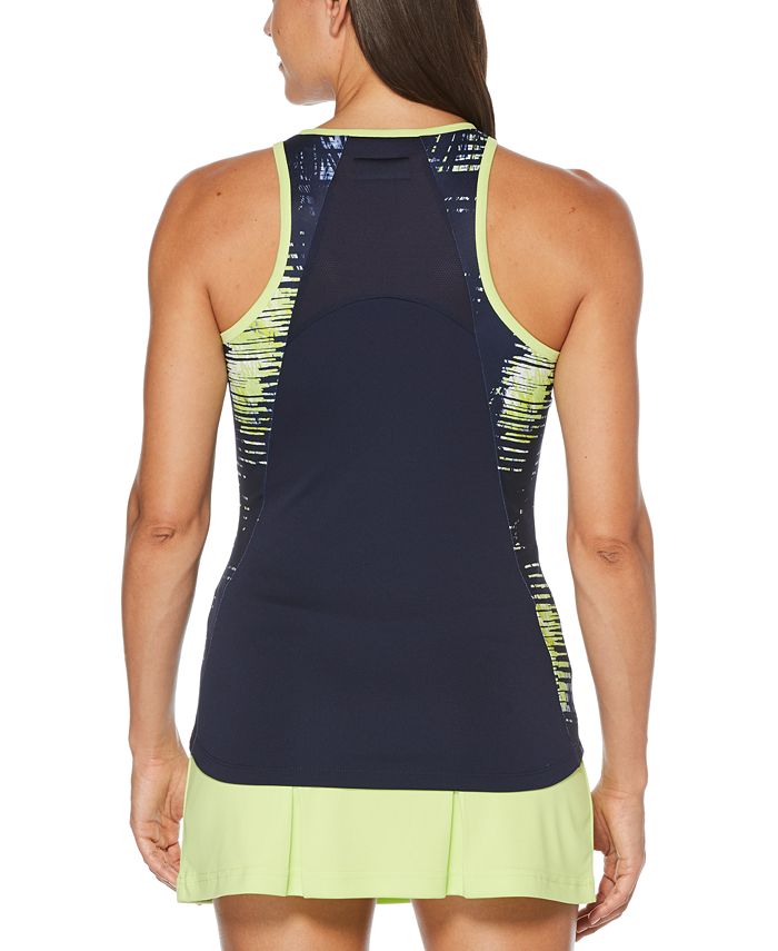 PGA TOUR Grand Slam Colorblocked Racerback Tennis Tank Top - Macy's