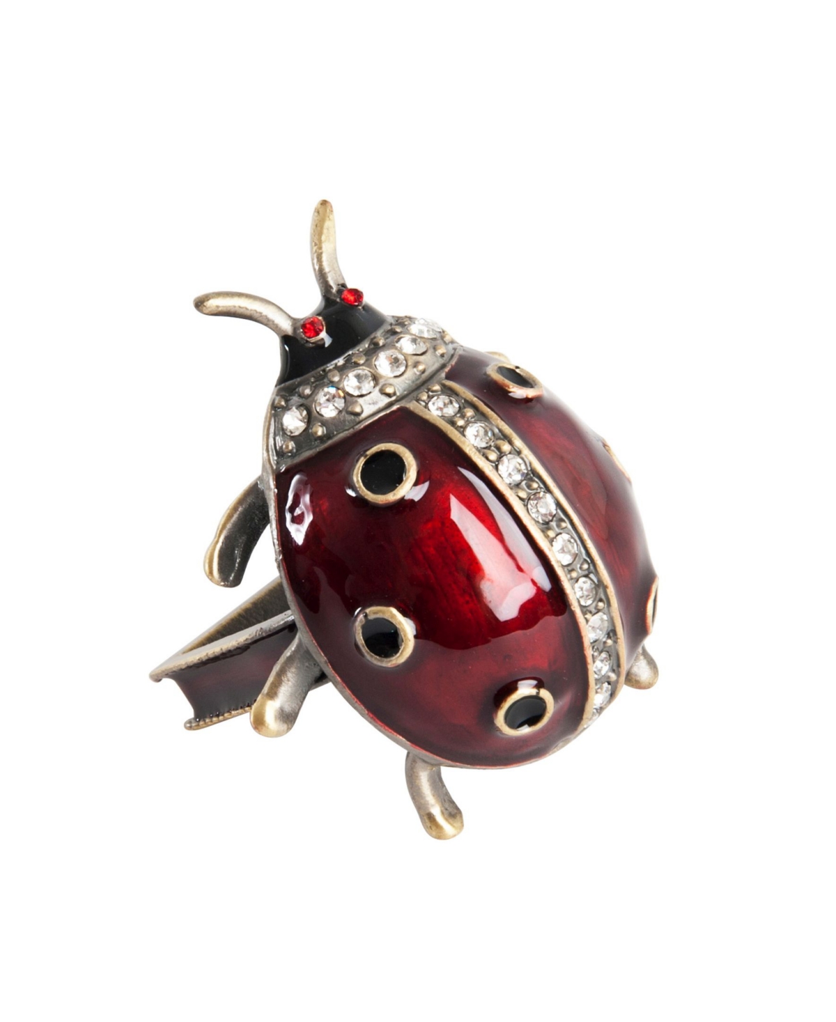 Click here for Saro Lifestyle Ladybug Napkin Ring  Set of 4 - Cra... prices