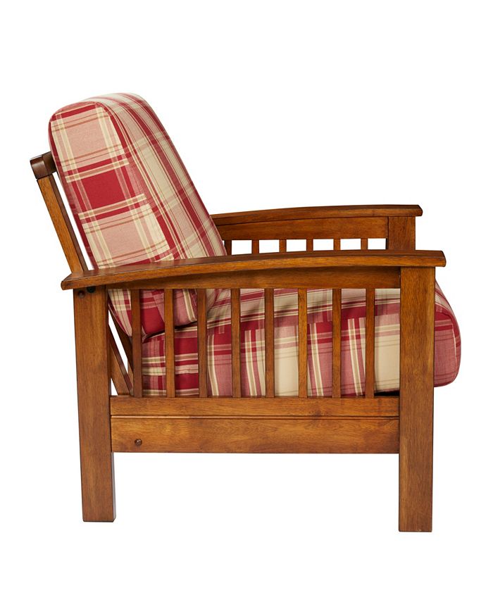 Handy Living Maison Hill Mission Style Arm Chair with Exposed Wood ...