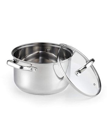 Cook N Home Stock Pot with Lid, Basics Stainless Steel Casserole ...