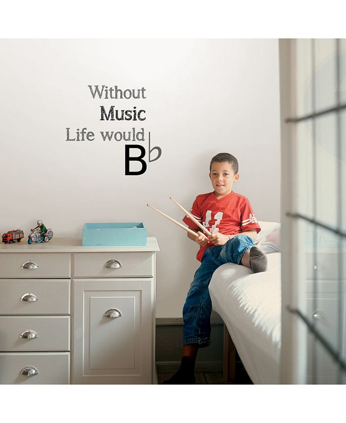 WallPops Life Without Music Wall Quote - Macy's