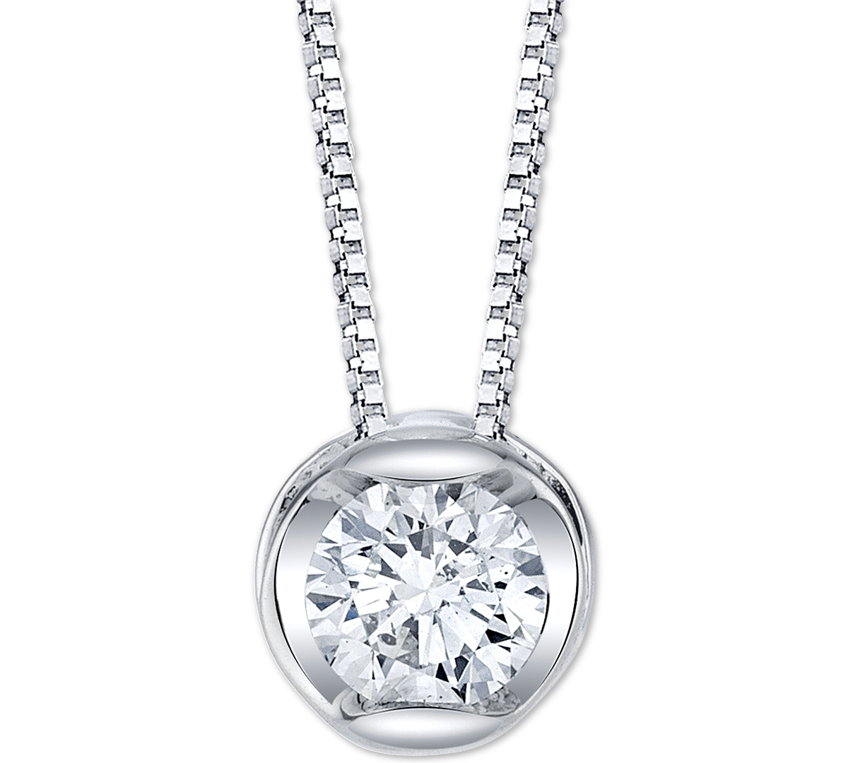 Click here for Diamond Circular 18 Pendant Necklace (1/4 ct. t.w.... prices