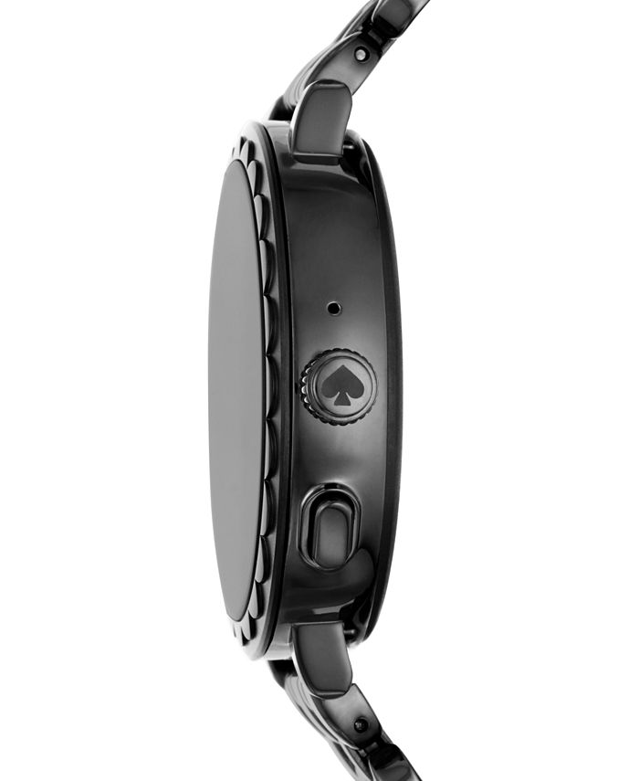 kate spade new york Women's Scallop 2 Black Ion-Plated Stainless Steel ...