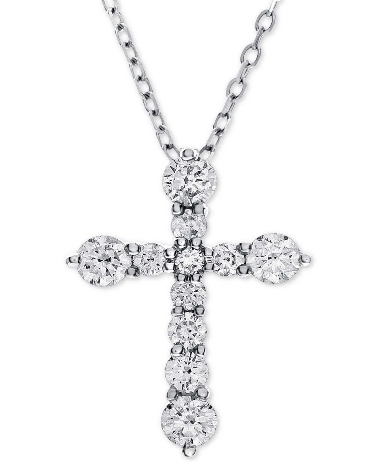 Click here for Diamond Cross Adjustable Pendant Necklace (1-1/2 c... prices
