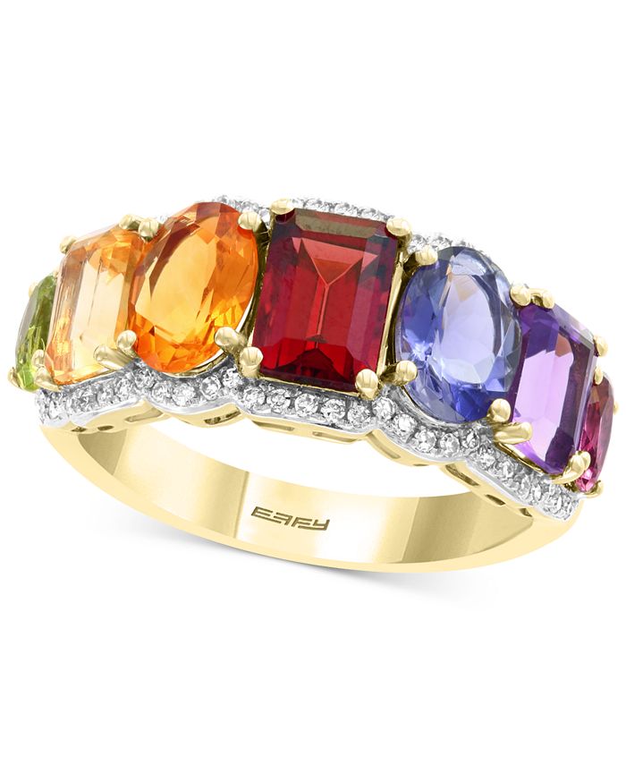 EFFY Collection EFFY® Multi-Gemstone (3-1/3 ct. t.w.) & Diamond (1/5 ct ...