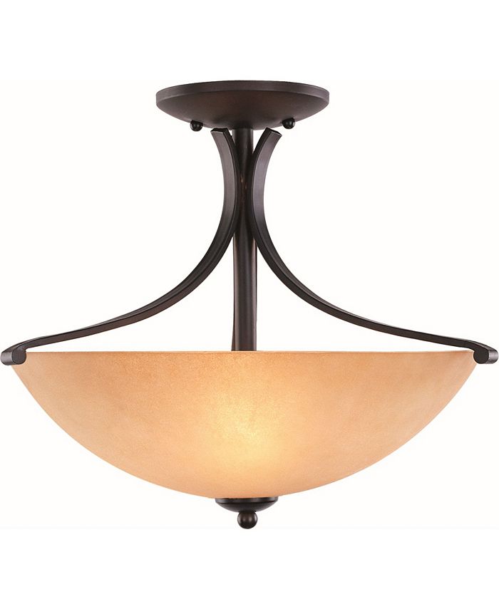 Volume Lighting Rainier 3-Light Semi-Flush Mount Ceiling Fixture - Macy's