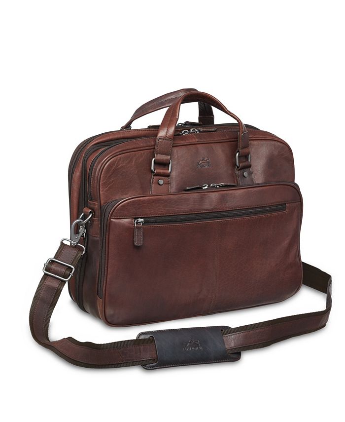 Mancini Buffalo Collection Expandable Double Compartment Laptop/ Tablet ...