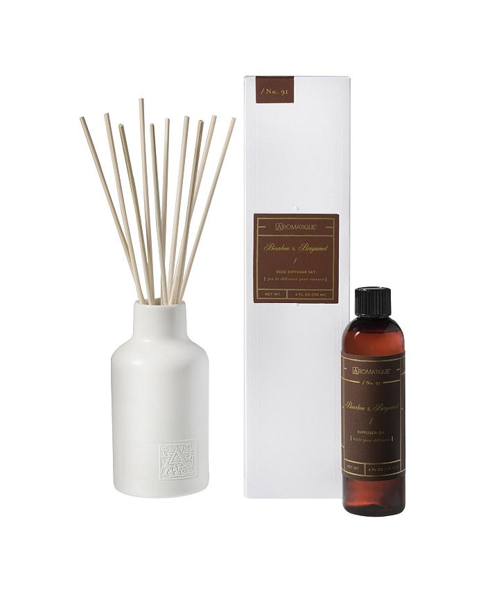 Aromatique Bourbon & Bergamot Reed Diffuser Boxed Set - Macy's