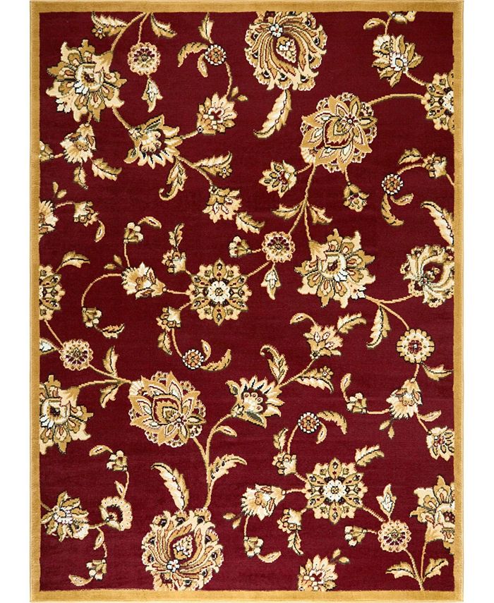 Global Rug Designs Vision VIS08 Red 7'8" x 10'4" Area Rug - Macy's
