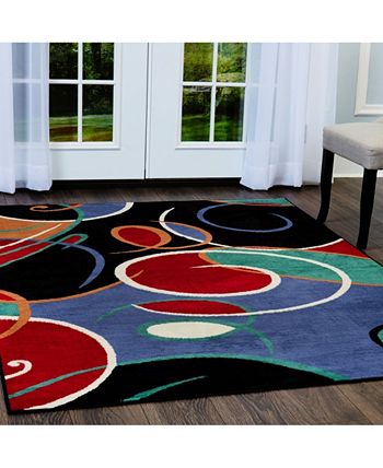Global Rug Designs Global Rug Design Choice CHO04 Black 7'8" x 10'7 ...