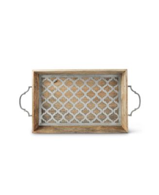The GG Collection Wood and Metal Heritage Collection Tray - Macy's