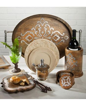 The GG Collection Large 25.5-Inch Long Wood and Metal Heritage ...