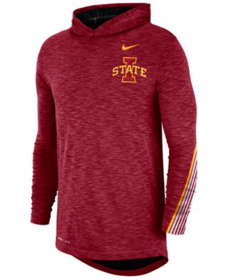 Nike Men's Iowa State Cyclones Hooded Sideline Long Sleeve T-Shirt - Macy's