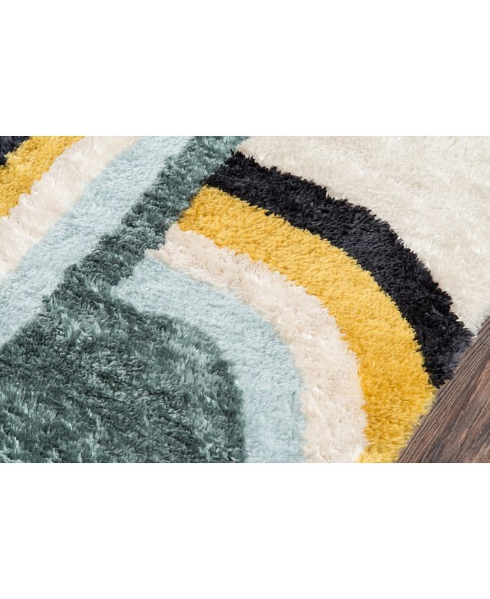 Novogratz Collection Novogratz Retro Ret-3 Blue Area Rug Collection ...