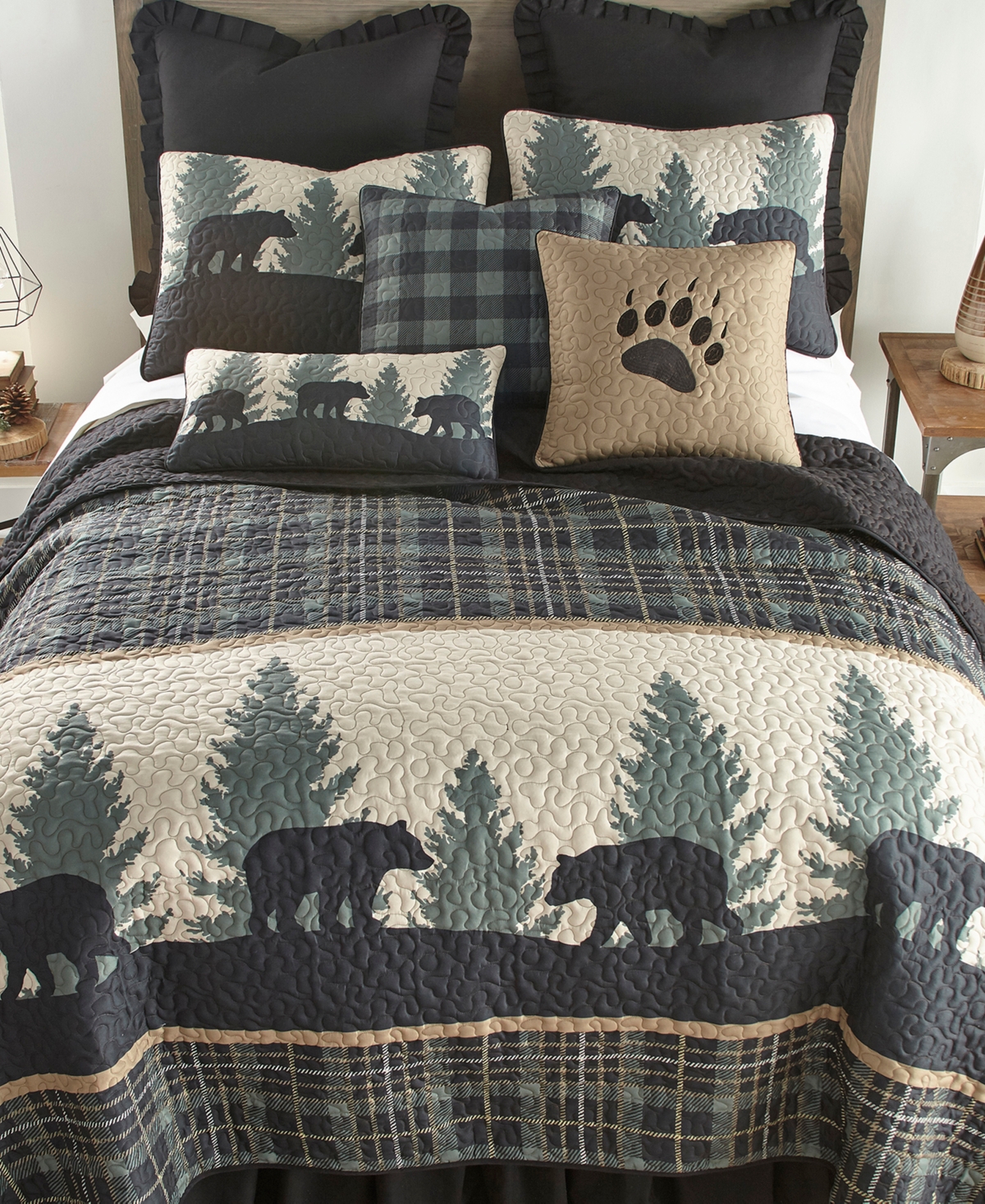 Click here for American Heritage Textiles Bear Walk 3 Piece Quilt... prices
