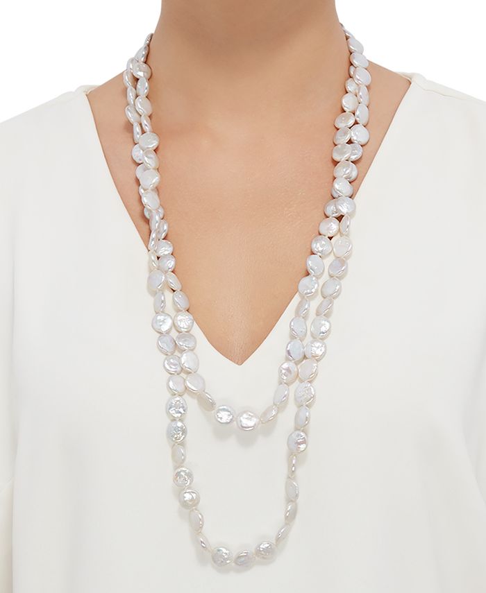 Macys 64 Cultured Freshwater Endless Coin Pearl 12 13mm Strand