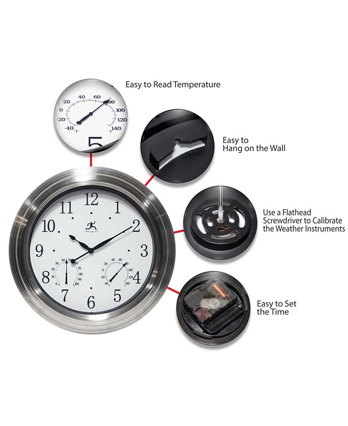 Infinity Instruments Round Wall Clock - Macy's